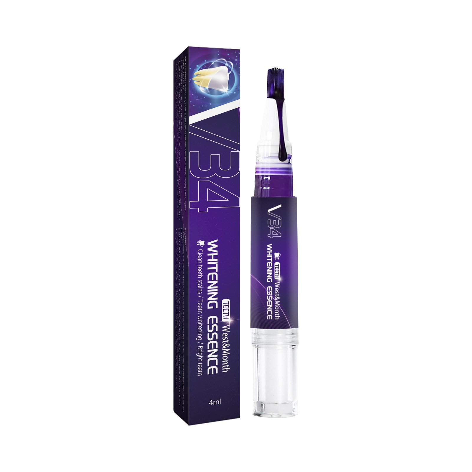 Purple Plastic Tooth Cleaning Pen Beautiful Tooth Teeth Cleaning Yellow ...